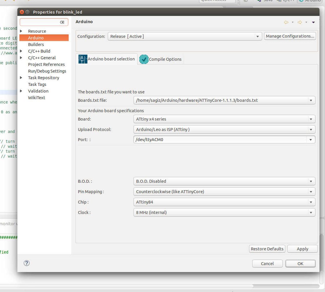 Attiny As Arduino With Eclipse The Impossible Code